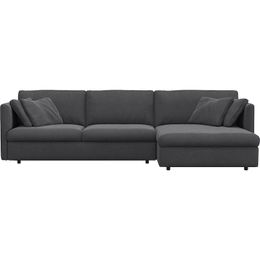 FLEXLUX Ecksofa &raquo;Lovane&laquo; Weich & anschmiegsam, gro&szlig;e Sitztiefe auf Kaltschaum, Dekokissen inkl. grau 100% Polyester B/H/T: 290cm x 84cm x 182cm, 