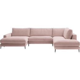 Home Affaire Wohnlandschaft &raquo;Downtown XXL B/T/H: 341/223/84 cm Loungem&ouml;bel zum Relaxen&laquo; weicher Sitzkomfort, Cord-Bezug, weicher Sitzkomfort U-Form 