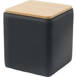 Home Affaire Ablagetisch &raquo;Kyro, Stauraum mit Tischplatte Eiche, Breite 40 cm&laquo; Stylisch, handlich und praktisch f&uuml;r dein Schlafzimmer 100% Leder B/H/T: