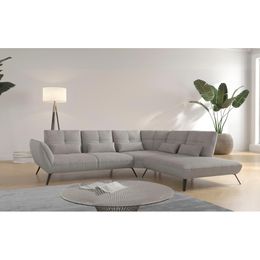 OTTO home Ecksofa &raquo;Mikado L-Form&laquo; inkl. Sitztiefenverstellung und Armteilverstellung grau 100% Polyester B/H/T: 297cm x 88cm x 245cm, Breitcord 