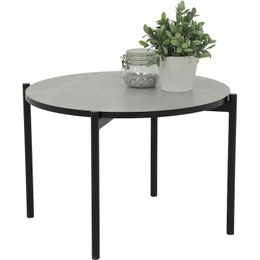 Hela Couchtisch &raquo;JONAS&laquo; grau B/H/T: 60cm x 42cm x 60cm, Marmoroptik/Schwarz