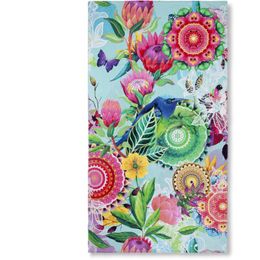 HIP Strandtuch &raquo;Chess&laquo; Baumwolle, Velours, 100x180, Weich, Strand, Erwachsen, Mandala, T&uuml;rkis bunt Frotteevelours, Obermaterial: 100% Baumwolle B/L: 