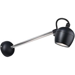 Paulmann LED Au&szlig;en-Wandleuchte &raquo;Kikolo 230V 60&deg; 3000K anthrazit&laquo; 1 Stk. Warmwei&szlig; grau 1, &Oslash; 9cm H: 9cm, 1 Stk.