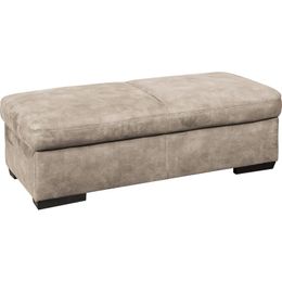 exxpo - sofa fashion Hocker &raquo;Salerno Bankhocker, bequem und komfortabel&laquo; beige Hybrid Lederfaserstoff (Grundgewebe 41% Lederfaser, 39% Polyester, 20% 