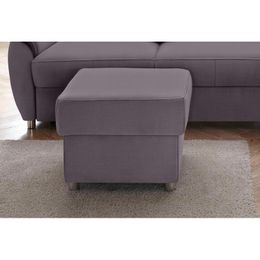 Sit & More sit&more Hocker &raquo;Sonoma&laquo; mit Stauraumfach grau Struktur (100% Polyester);Luxus-Microfaser ALTARA NUBUCK (100% Polyester) B/H/T: 58cm x 45cm x 48cm, 