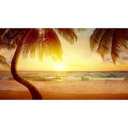 papermoon Fototapete &raquo;Tropischer Strand Sonnenaufgang&laquo; bunt Vlies B/L: 3m x 2,23m, Bahnen: 6 Stk.