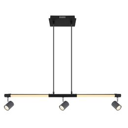 Globo LIGHTING LED Pendelleuchte &raquo;HL&laquo; LED-Modul 1 Stk. Warmwei&szlig; H&auml;ngelampe/H&auml;ngeleuchte/Wohnzimmer/Esstisch/elegant schwarz 1 Stk.
