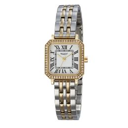 Regent Uhren Regent Damen Quarzuhr Armbanduhr, Damenuhr, Edelstahlarmband, analog, Glassteine Einheitsgr&ouml;&szlig;e