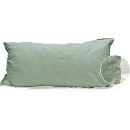 Primera Kissenbez&uuml;ge &raquo;Kissenbez&uuml;ge &raquo;Stone Washed&laquo;, (2 St&uuml;ck)&laquo; mit Stone-Washed Optik gr&uuml;n Renforc&eacute;, Obermaterial: 100% Baumwolle B/L: 40cm x 80cm, 2 Stk., 