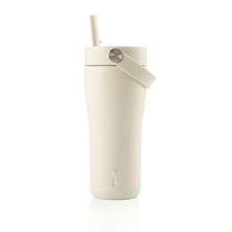 Equa Thermobecher &raquo;Carry Cup, Isolierbecher, 600 ml&laquo; auslaufsicherer Coffee-to-go-Becher beige Edelstahl, Kunststoff, Stahl &Oslash; 9cm x 24cm, 600ml, 1