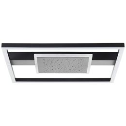BRELIGHT LED Deckenleuchte &raquo;Reno&laquo; 1 Stk. Warmwei&szlig; 37 x 37 cm, 3500 lm, 3000 K, Sternenglanz, schwarz schwarz H: 5cm, 1 Stk.