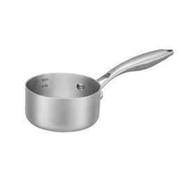 RESTO Kitchenware Kasserolle &raquo;CORVUS So&szlig;entopf, TRI-PLY- Aufbau &ndash; 3-lagige Konstruktion&laquo; 1 tlg. Aluminium Edelstahl 18/10 0,55 l + &Oslash; 12cm + H&ouml;he 5cm