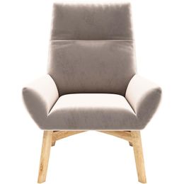 Home Affaire Sessel &raquo;Basic Relaxsessel, Design und Komfort, bequem, Breite 82cm&laquo; Extra hohe R&uuml;ckenlehne silber 100% Polyester Velours, Holzf&uuml;&szlig;e, B/H/T
