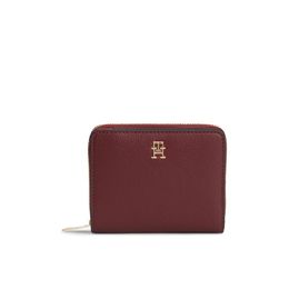 Tommy Hilfiger Damen Geldb&ouml;rse &raquo;TH ICON MED ZA W/ FLAP SEASONAL&laquo; Damen Geldbeutel, Portemonnaie mit Logoschriftzug rot Einheitsgr&ouml;&szlig;e