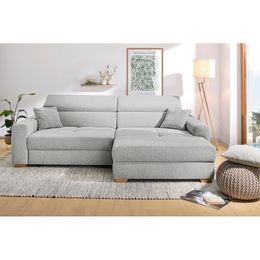 Jockenh&ouml;fer Ecksofa &raquo;Slider L-Form, B: 277 cm Couch, 60cm elektrische Sitztiefenverstellung&laquo; 140kg Belastbarkeit, USB-Anschluss, Kopfteilverstellung & Zierkissen 