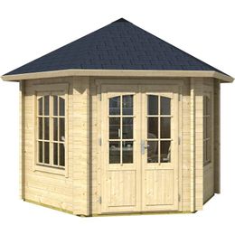 Lasita Maja Pavillon &raquo;Rivera&laquo; BxT: 363,7x420 cm, Fichtenholz beige B/H/T: 363,7cm x 3.181cm x 420cm