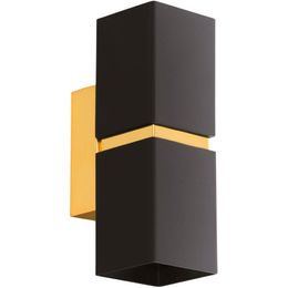 Eglo Wandleuchte &raquo;Passa 2 Wandlampe, Wohnzimmerlampe mit Up and Down light, eckig, GU10&laquo; GU10 1 Stk. Wand-/Deckenleuchte - L5,5 x H17 x AL8,5 cm - 