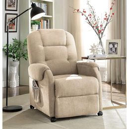 ATLANTIC HOME COLLECTION OTTO home Relaxsessel &raquo;Tobi&laquo; mit Relaxfunktion, Federkern & Aufbewahrungstasche beige Struktur ( 90% Polyester, 10% Nylon) Struktur, B/H/T: 76cm x 