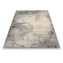 OCI DIE TEPPICHMARKE Teppich &raquo;ELEMENTS NAPALI&laquo; rechteckig 8 mm H&ouml;he Kurzflor, dezenter Glanz, Viskose, Wohnzimmer grau Polyester, Viskose B : 67cm 1 