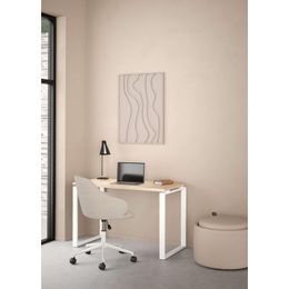 Home Affaire Schreibtisch &raquo;Sign Arbeitstisch, Sekret&auml;r, B&uuml;rotisch,&laquo; Cleanes Design, Metallbeine, Breite 120 oder 150 cm wei&szlig; B/H/T: 120cm x 75,6cm x 