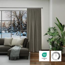 Neutex for you! Vorhang &raquo;Inuit&laquo; Kr&auml;uselband 1 Stk. tlg. HxB: 245x145 grau Polyacryl, Polyester 245cm, Kr&auml;uselband, 145cm