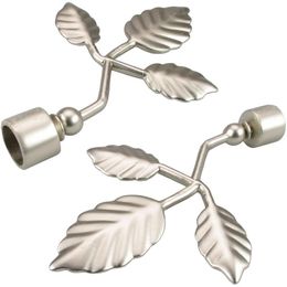 Liedeco Gardinenstangen-Endst&uuml;ck &raquo;Bacchus&laquo; f&uuml;r Gardinenstangen &Oslash; 16 mm silber 2 Stk.