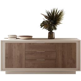 Home Affaire Sideboard &raquo;Sky, B/T 180/50 cm, Kommode/Stauraumschrank, 2 T&uuml;ren, 3 Schubk&auml;sten&laquo; Softclosing, Korpus & Front 22 mm stark, Rahmen-Optik, 