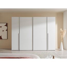 Schlafkontor Schwebet&uuml;renschrank &raquo;Maturs Dreht&uuml;renschrank&laquo; 2 Schwebet&uuml;ren, 2 Dreht&uuml;ren mit 10 Einlegeb&ouml;den und 2 Kleiderstangen wei&szlig; Melamin B/H/T: 267cm x 205cm x