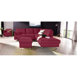 Sit & More sit&more Hocker &raquo;Belfort&laquo; mit Stauraumfach rot Luxus-Microfaser (90% Polyester, 10% Polyamid);Flachgewebe (100% Polyester);Luxus-Microfaser ALTARA 