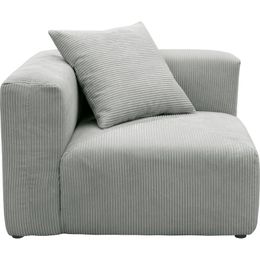 Home Affaire Sofa-Eckelement &raquo;Gerrid&laquo; Cord-Bezug, Modul-Eckelement, auch einzeln stellbar grau 100% Polyester Cord,mit Kissen