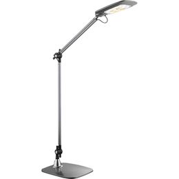 Globo LIGHTING LED Tischleuchte &raquo;PATTAYA&laquo; LED-Modul 1 Stk. warmwei&szlig; - kaltwei&szlig; Schreibtischlampe, Tischlampe, B&uuml;ro, Arbeitszimmer grau 1 Stk.