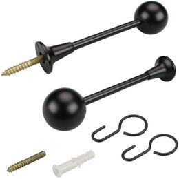 Liedeco Raffhalter f&uuml;r Gardinenstangen &Oslash; 16 mm grau Metall Einheitsgr&ouml;&szlig;e