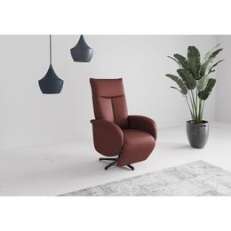 Sit & More sit&more TV-Sessel &raquo;Juma, inkl. Drehfunktion & Kopfteilverstellung&laquo; H&ouml;he Armlehne 66 cm, wahlweise mit Aufstehhilfe, 2 Motoren und Akku braun Leder,
