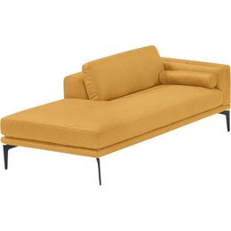 Egoitaliano Ottomane &raquo;Masu, Design trifft super Sitzkomfort, mit toller Detailverarbeitung&laquo; R&uuml;ckenkissen und Armteilrolle f&uuml;r mehr Komfort, mit Metallf&uuml;&szlig;en gelb 
