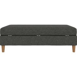Stauraumhocker &raquo;Lilly&laquo; 1 Stk. tlg. mit Stauraum, frei in Raum stellbar, Sitzh&ouml;he 43 cm grau B/H/T: 130cm x 43cm x 69cm, Webstoff