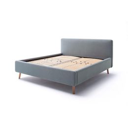 Meise M&ouml;bel meise.m&ouml;bel Polsterbett &raquo;Mattis&laquo; Topseller, wahlweise mit Bettkasten blau Bezug Bett: Strukturstoff (100% Polyester) Liegefl&auml;che L&auml;nge B: 200cm x 