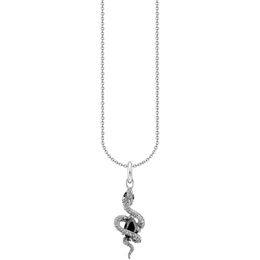 Thomas Sabo Damen Thomas Sabo Kette mit Anh&auml;nger &raquo;Tempting Romance Kette silber - Schlangen-Design&laquo; mit Zirkonia (synth.) silber 45, Silber 925 (