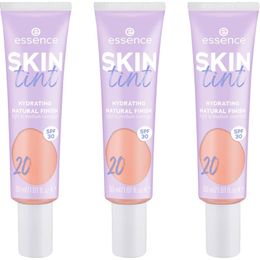 Essence Damen Foundation &raquo;SKIN tint&laquo; mit veganen Inhaltsstoffen beige 90ml