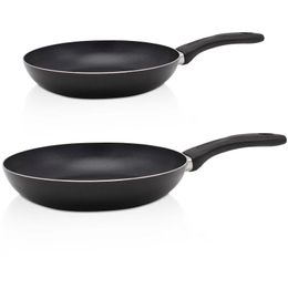 Kr&uuml;ger Pfannen-Set &raquo;Aluminium Pfannen-Set DELPHI 2 tlg. (16 + 24 cm)&laquo; Aluminium Set, 1x Bratpfanne &Oslash; 16 cm (H. 4,5 cm), 1x Bratpfanne &Oslash; 24 cm (H. 4,5 cm), 2 