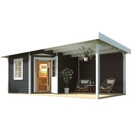 Weka Saunahaus &raquo;Salo&laquo; Set, 7,5 kW Bio-Ofen mit digitaler Steuerung grau Bio-Ofen, externe Steuerung, 7,5 kW