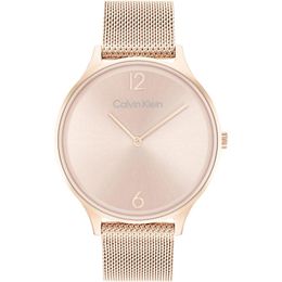 Calvin Klein Damen Quarzuhr &raquo;TIMELESS 2H&laquo; Armbanduhr, Damenuhr, Mineralglas, Edelstahlarmband rosa Einheitsgr&ouml;&szlig;e