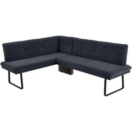 K+w Komfort & Wohnen K+W Komfort & Wohnen Eckbank 1 Stk. tlg. Polstereckbank in Spitzkissenoptik, Sitz und R&uuml;cken gesteppt grau B/H/T: 157cm x 87cm x 207cm, Flachgewebe 