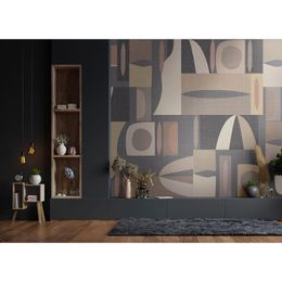 marburg Fototapete matt glatt moderne Tapete f&uuml;r Wohnzimmer Schlafzimmer K&uuml;che grau Vlies B/L: 2,65m x 3,4m, Rollen: 1