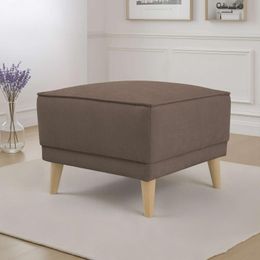 OTTO home Polsterhocker &raquo;Oland Skandi&laquo; passend zur Serie Oland Skandi, Skandi-Design, Massivholzf&uuml;&szlig;e braun 100% Polyester B/H/T: 56cm x 45cm x 58cm, 