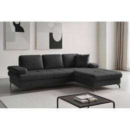 Sit & More sit&more Ecksofa &raquo;Morris Jubi, Recamiere, Breite 247 cm&laquo; mit Armteilfunktion,, wahlweise mit Schlaffunktion schwarz B/H/T: 247cm x 83cm x 171cm, 