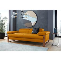 W.Schillig 2-Sitzer &raquo;finn wahlw. mit Sitztiefenverstellung & Kopfst&uuml;tzenverstellung, bequem&laquo; German Design Award 2016, Fu&szlig;gestell Nussbaum natur, 