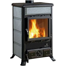 La Nordica Kaminofen &raquo;&raquo;Rossella R1&laquo; - pietra naturale&laquo; grau Befeuerbar mit Scheitholz; f&uuml;r Mehrfachbelegung geeignet