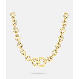 Liebeskind Berlin Damen Kette mit Anh&auml;nger &raquo;Schmuck Geschenk Edelstahl Halskette The D-Link Statement&laquo; gold Edelstahl, L: 45 B: 6mm