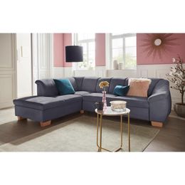 Sit & More sit&more Ecksofa &raquo;Santo L-Form&laquo; mit Federkern, wahlweise mit Schlaffunktion und Stauraum grau B/H/T: 272cm x 82cm x 206cm, Struktur weich, langer 