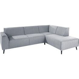 DOMO collection Ecksofa &raquo;Amora, inkl. Federkern f&uuml;r mehr Sitzkomfort, Breite 263cm, L-Form&laquo; Komfortsitzh&ouml;he 47 cm, Fu&szlig;h&ouml;he passend f&uuml;r g&auml;ngige 